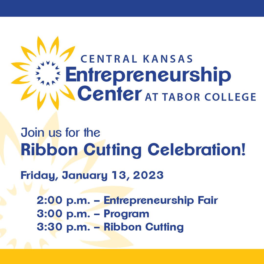 Ribbon cutting set for Central Kansas Entrepreneurship Center at Tabor ...